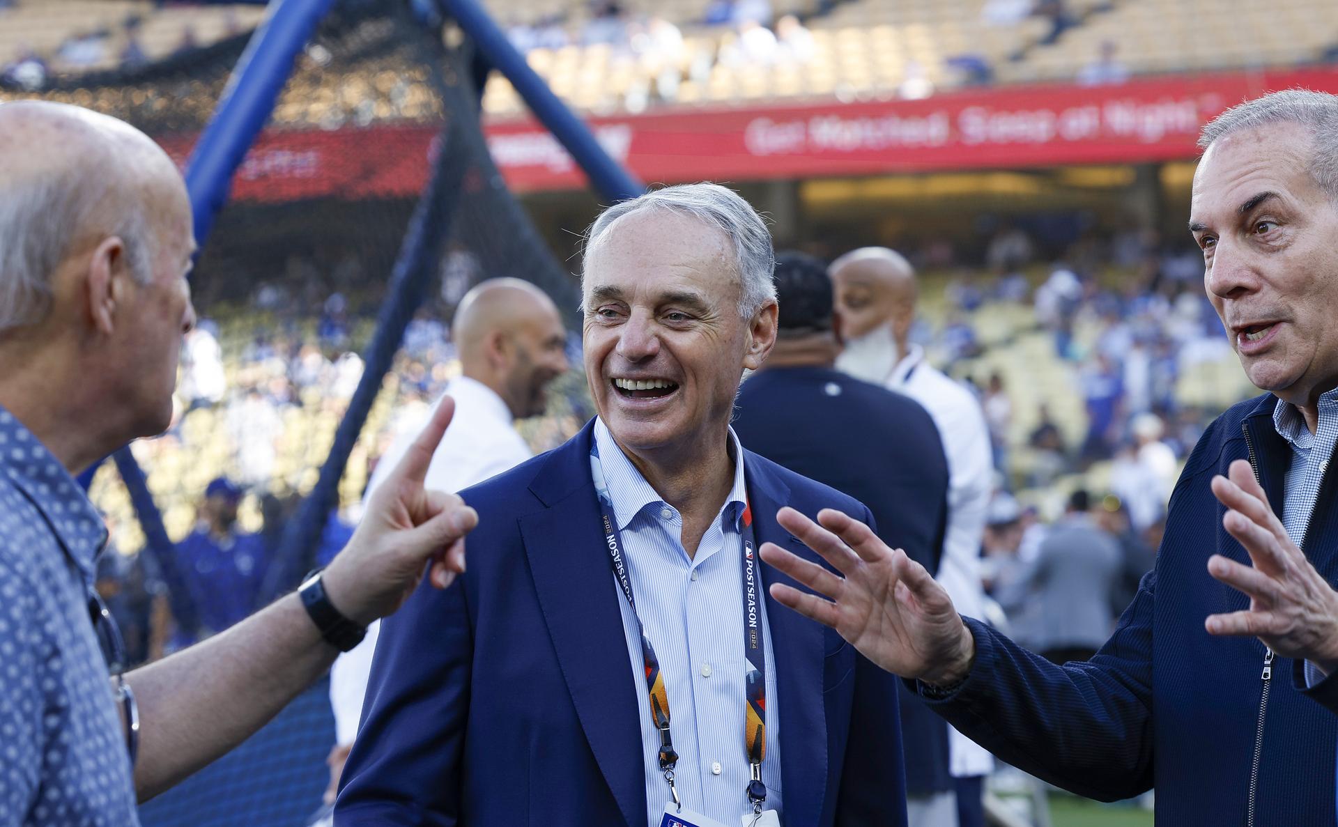 MLB Commissioner Rob Manfred. Credit: Kevork Djansezian | Getty Images ...