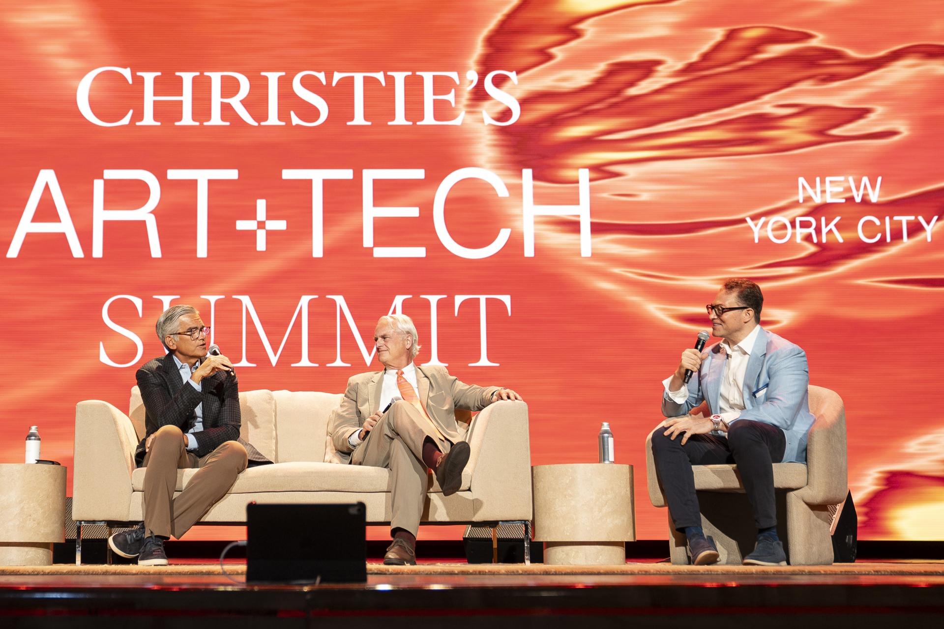 Tad Smith (left) and William Goetzmann (middle) talk to Inside Wealth's Robert Frank at the ...