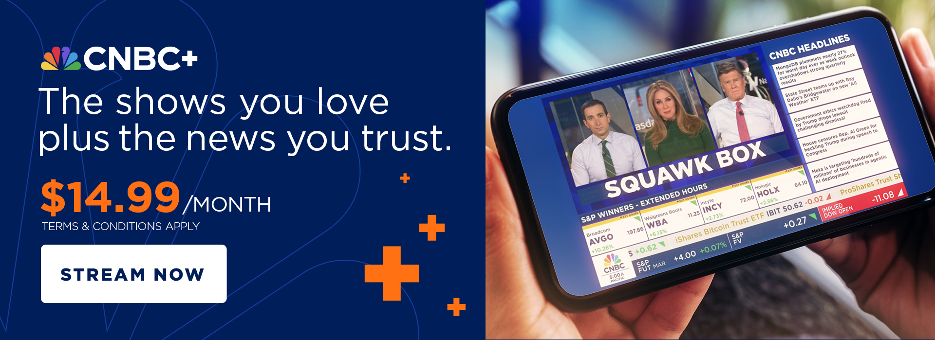 Stream CNBC+ Today!