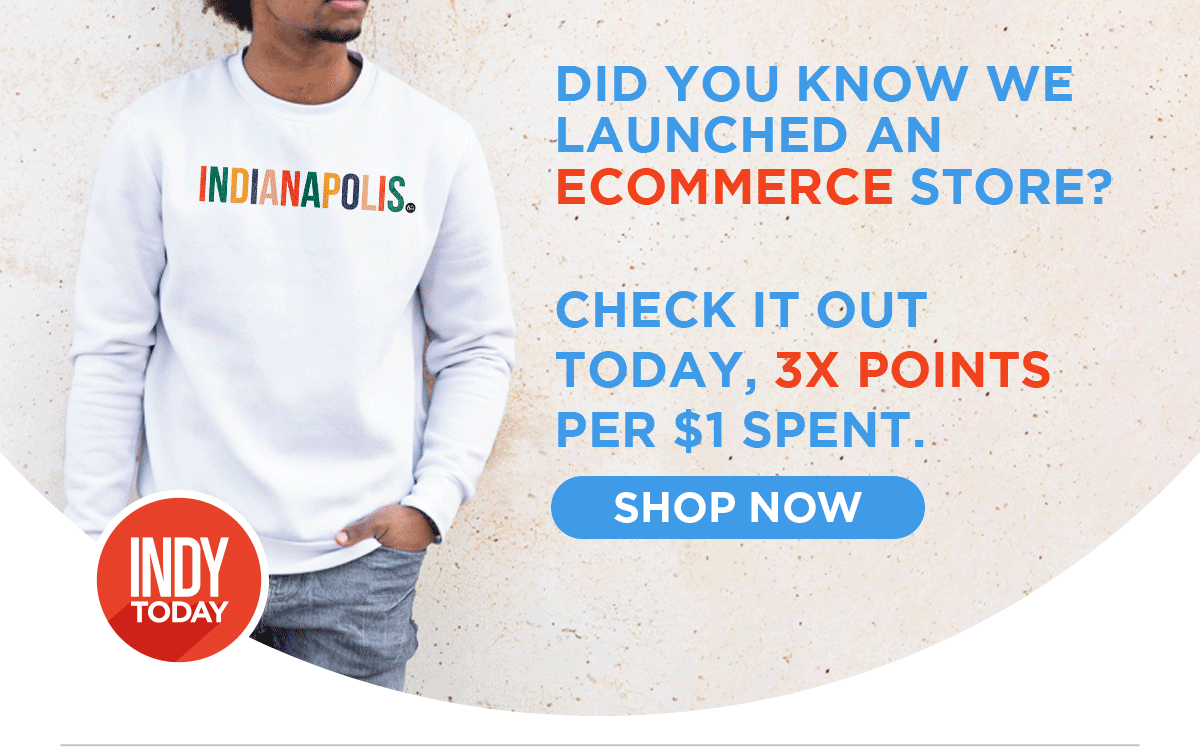 Shop INDYtoday swag (and earn extra rewards) this weekend